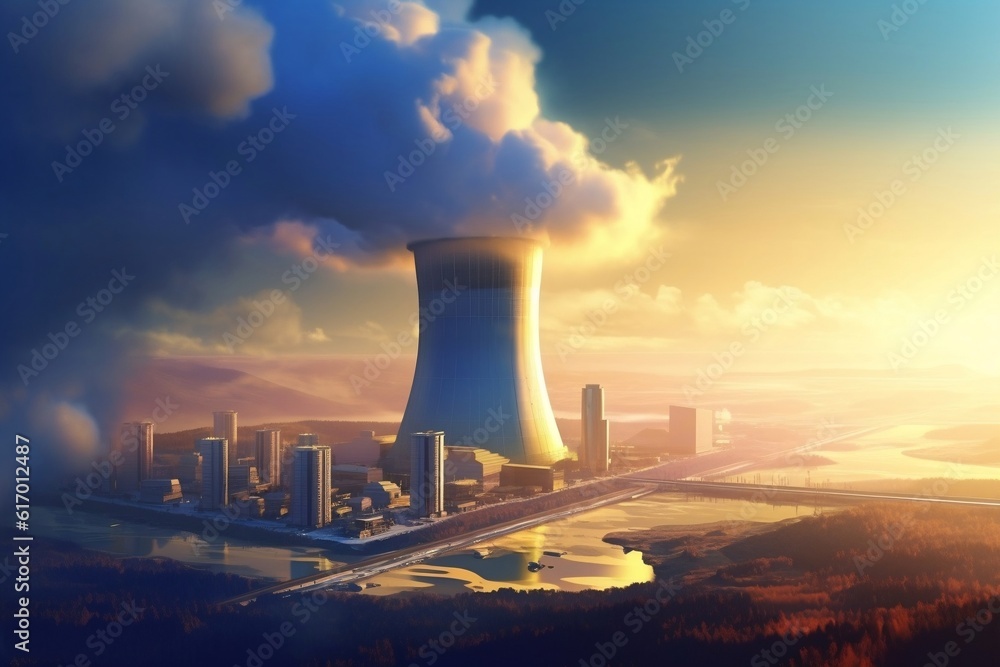 Foto de Nuclear Power Plant with Steam Energy Generation and Technology ...