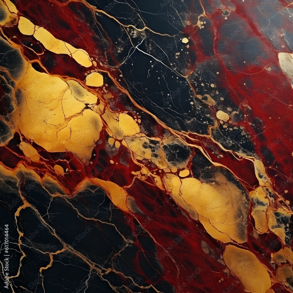 Luxury Marble Digital Art - Red Marble with Gold, Background 4K Quality ...