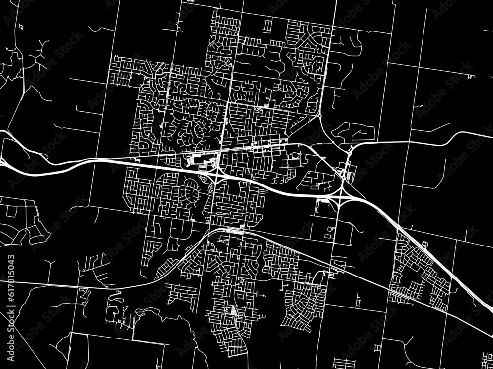 Vector road map of the city of Melton in the Australia with white roads ...