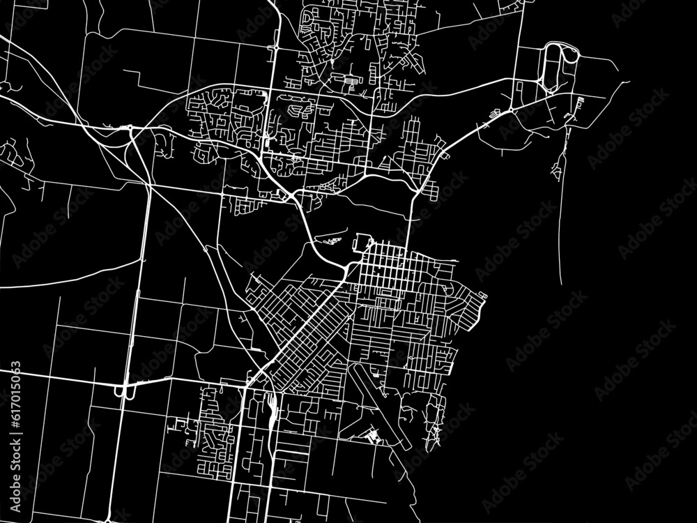 Vector road map of the city of Mackay in the Australia with white roads ...