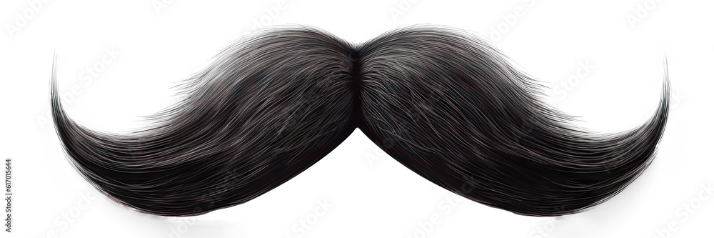 Black moustache isolated on white background - Generative AI Stock ...