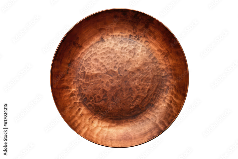 Copper Plate With Hammered Surface And Warm Reddishbrown Hues On ...