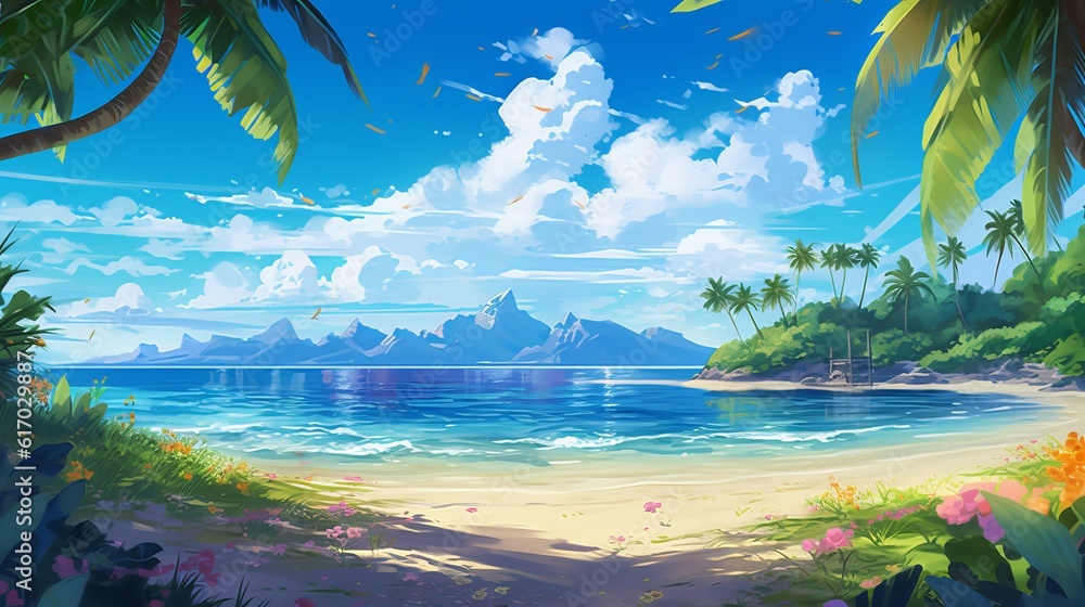 Captivating anime abstract art: get lost in the serenity of a deserted ...