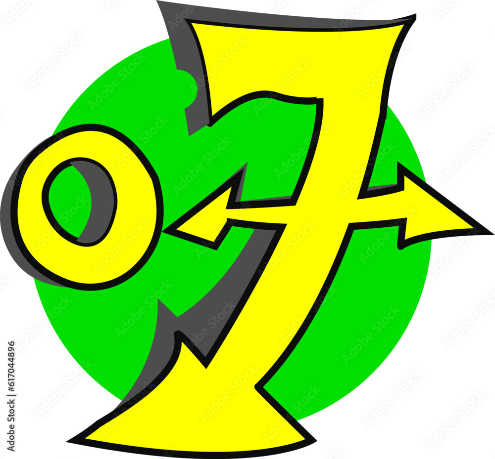 Simple vector number for all about sports, custom. Template number 07 ...