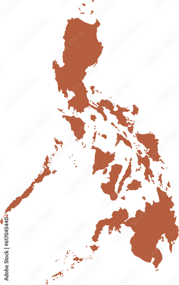 Vetor de Philippines Map Cartoon Vector Illustration do Stock | Adobe Stock