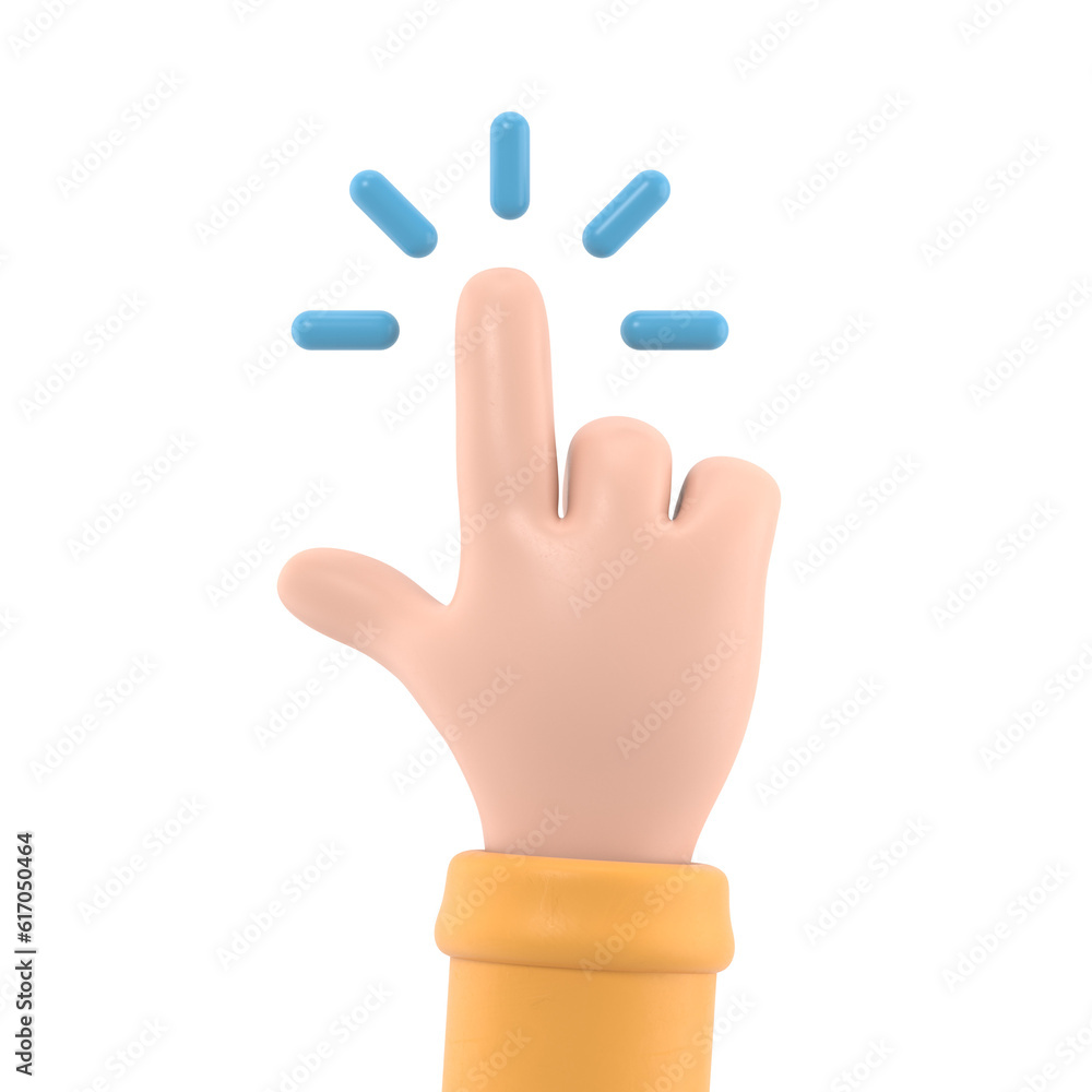 Transparent Backgrounds Mock-up.Cartoon character hand pointing gesture ...