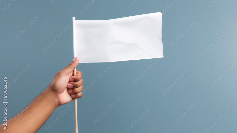 Stock-illustrationen Hand Holding a White Flag - Illustrates ...
