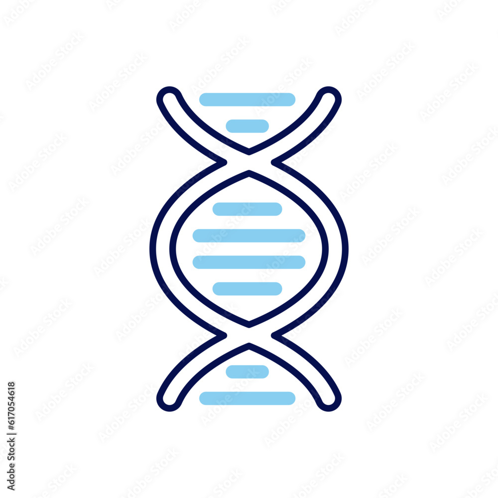 Dna Related Vector Line Icon Dna Helix Linear Icon Deoxyribonucleic