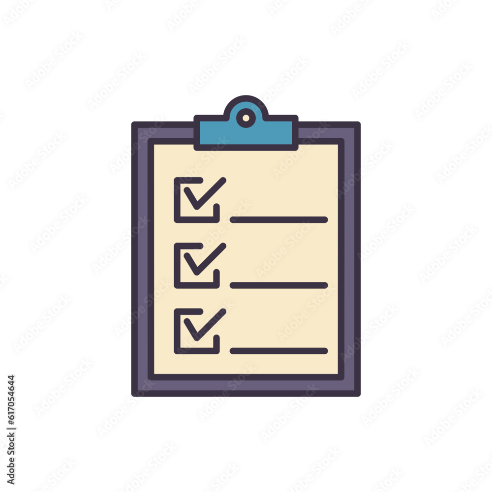 Clipboard related vector line icon. Task planning linear icon. Checklist. To do list. Project ...