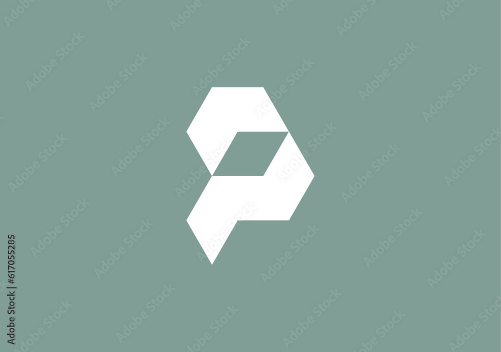 Embrace the symmetry of our geometric logo, as the letter P seamlessly ...