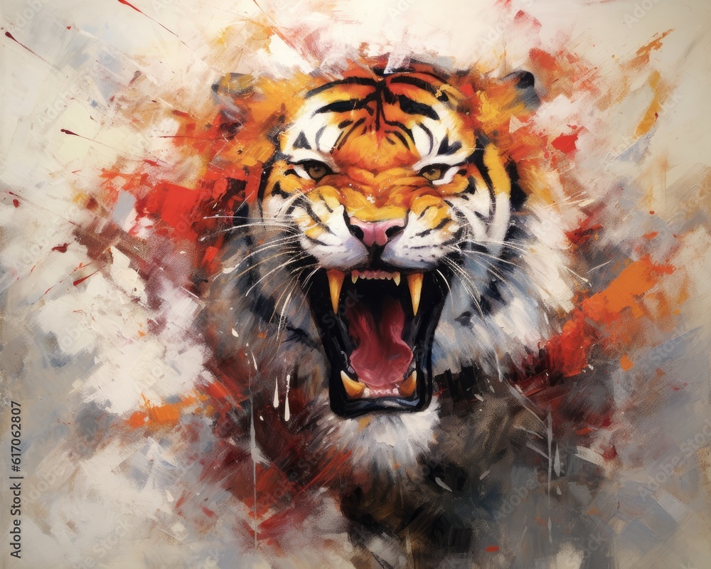 tiger form and spirit through an abstract lens. dynamic and expressive ...