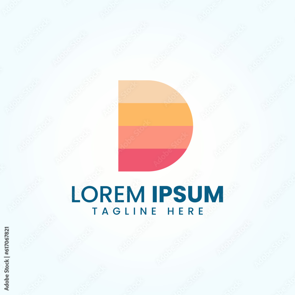 Modern Letter D Logo Design Vector Image Stock Vector | Adobe Stock