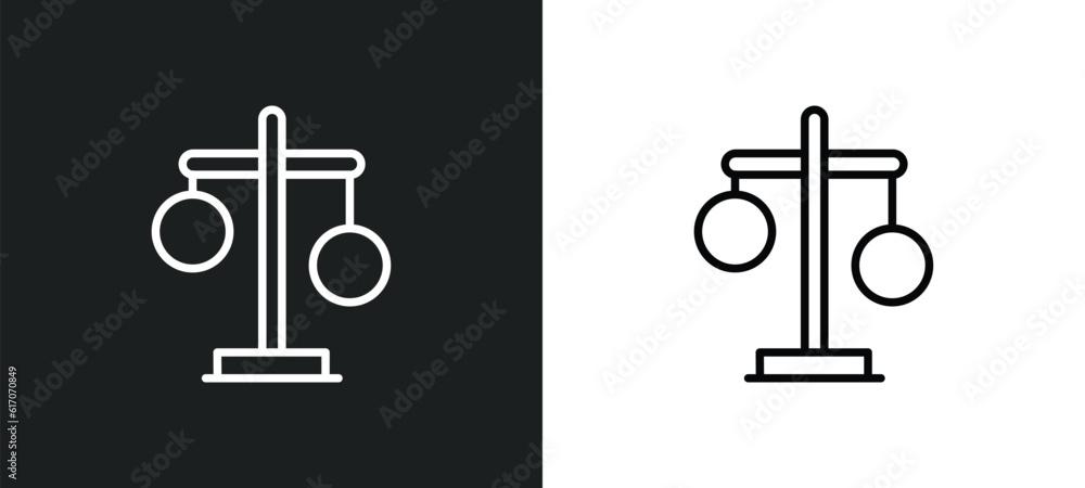 inequality line icon in white and black colors. inequality flat vector icon from inequality ...