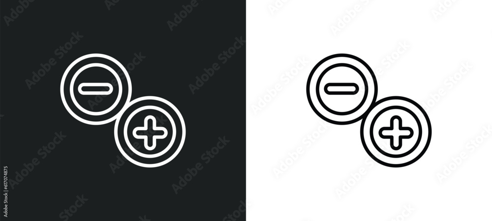pros and cons line icon in white and black colors. pros and cons flat vector icon from pros cons ...