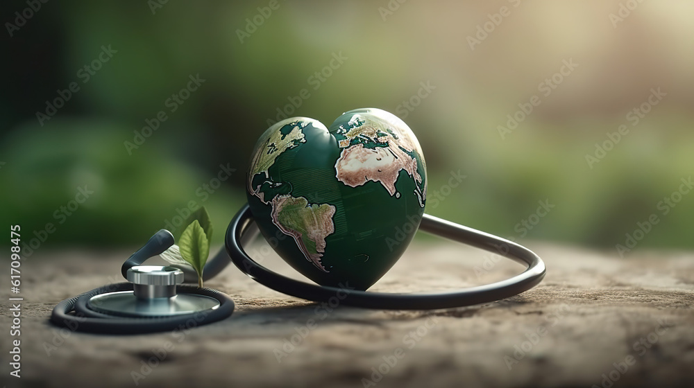 World Health Day. Global Health Awareness Concept Handmade Globe inside ...