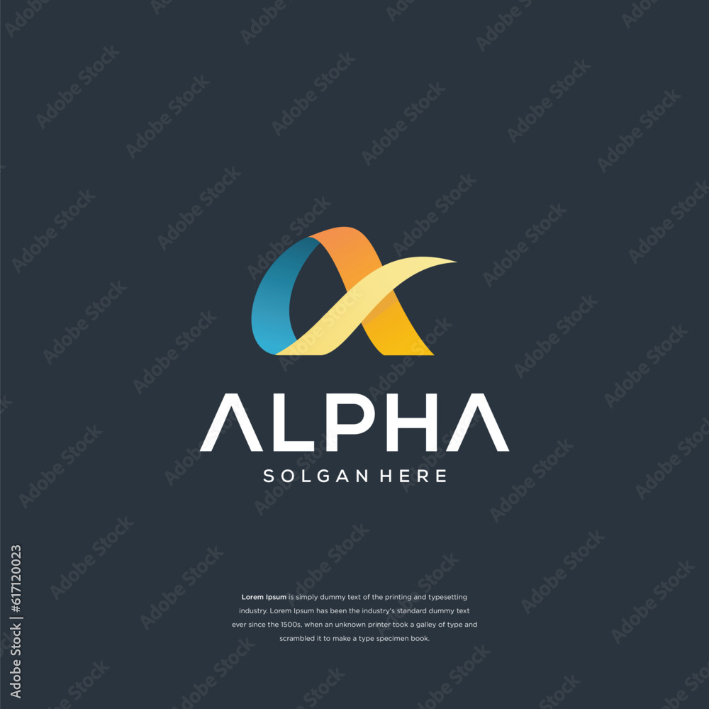 Alpha logo design modern inspiration Stock Vector | Adobe Stock