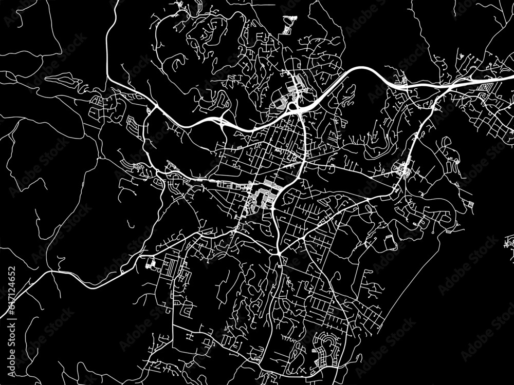 Vector road map of the city of Langford British Columbia in Canada with ...