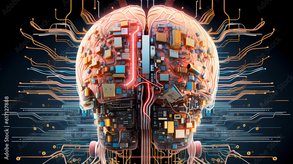 Brain 4K AI Artificial Intelligence Robot Future Technology Stock ...