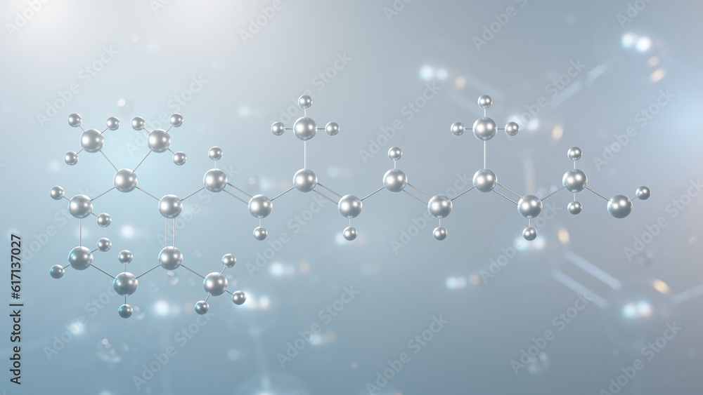 retinol molecular structure, 3d model molecule, vitamin a1, structural ...