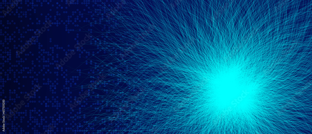 Deep learning concept. Digital technology abstract background ...