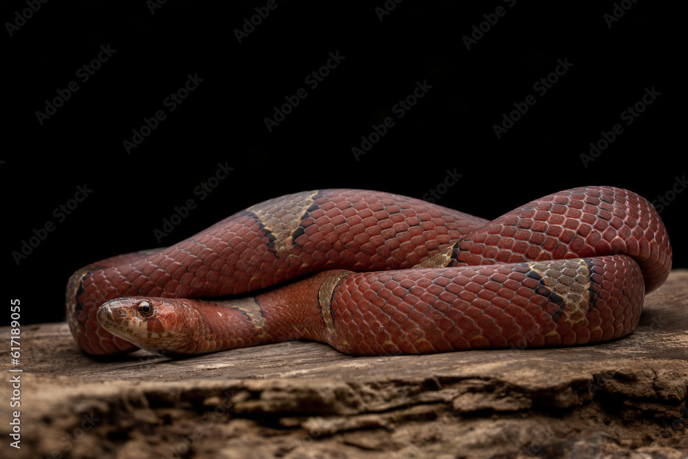 Oligodon albocinctus, also known as the light-barred kukri snake, is a ...