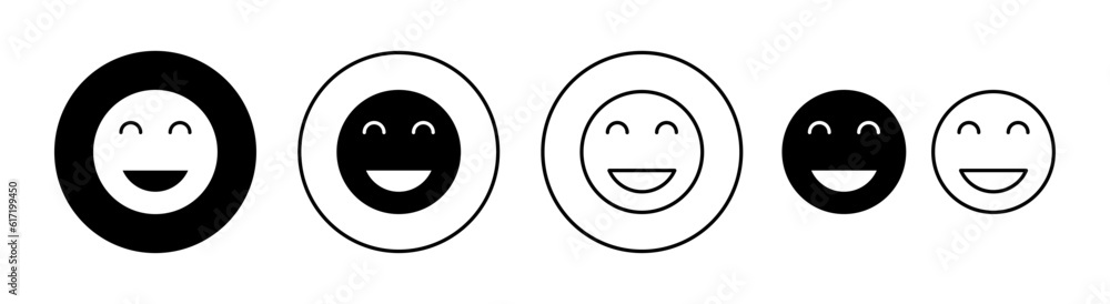 smile icon set for web and mobile app. smile emoticon icon. feedback ...