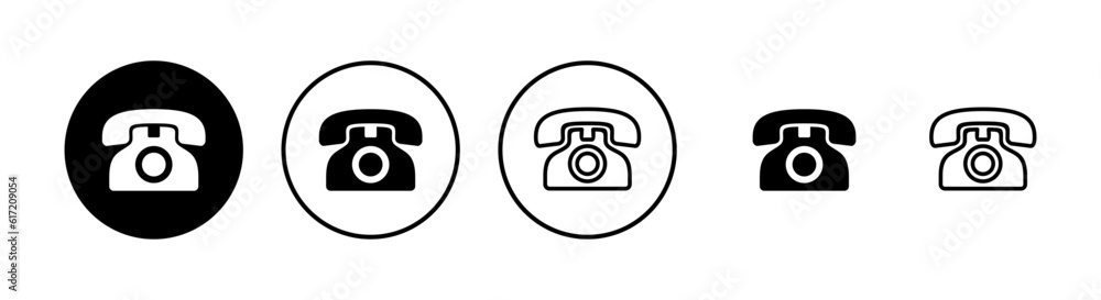 Telephone icons set. Phone icon vector. Call icon vector. Stock Vector ...