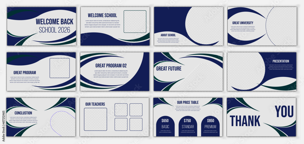 School Education PowerPoint presentation slide template design ...
