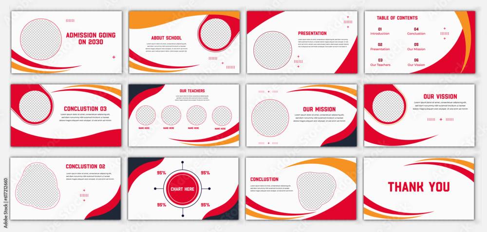 School Education PowerPoint presentation slide template design ...