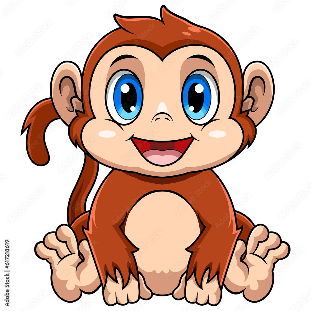 Cute Little Monkey Cartoon