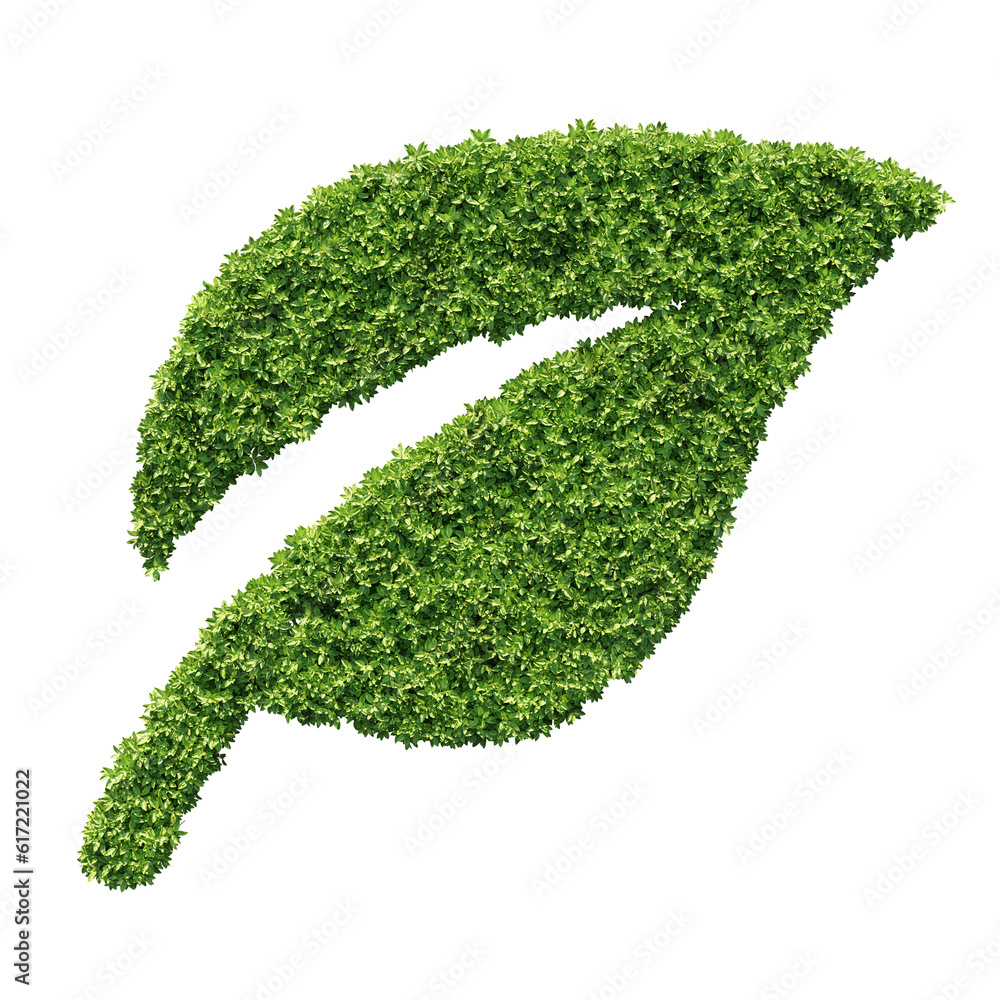 Eco Green leaf icon, Concept of ecology environmentally friendly and help preserve nature with ...