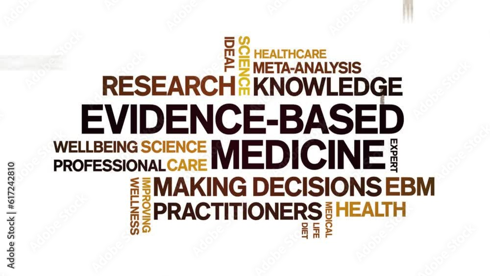 Evidence-Based Medicine animated tag word cloud;text design animation ...