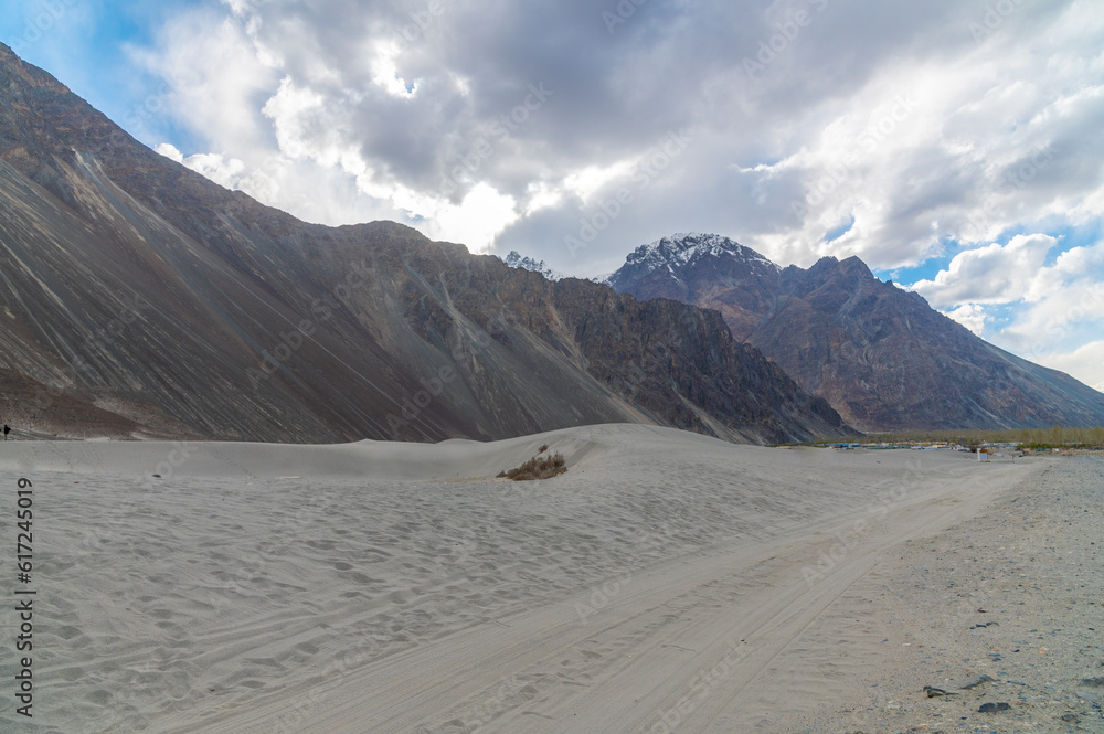 Hunder village in the Leh Nubra valley of Ladakh is famous for Sand ...