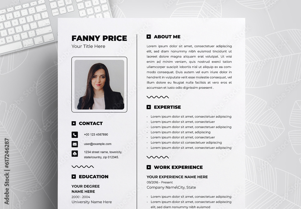 Digital Resume Templates Stock Template | Adobe Stock