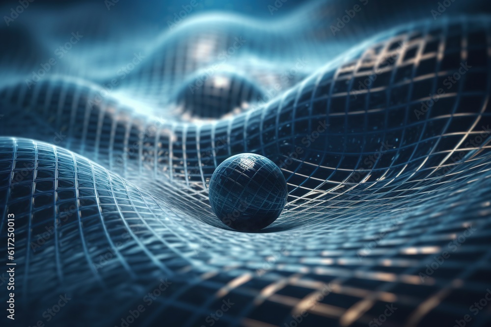 Gravity planet earth, gravitational waves concept. Physical and ...