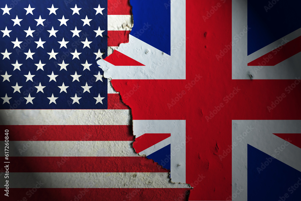 Relations between America and England. America vs England. Stock ...