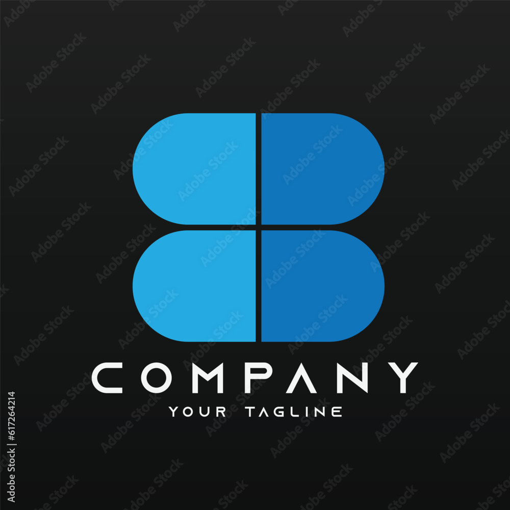 Logo vector icon template of alphabet letter bb Stock Vector | Adobe Stock