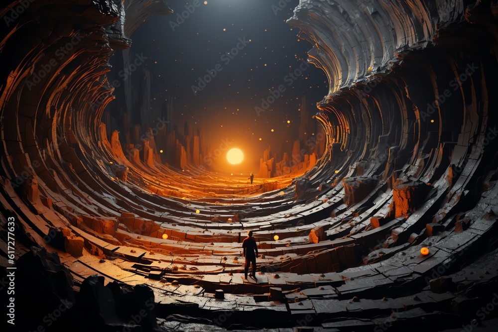 Visualizing the concept of the eternal return wallpaper Stock ...