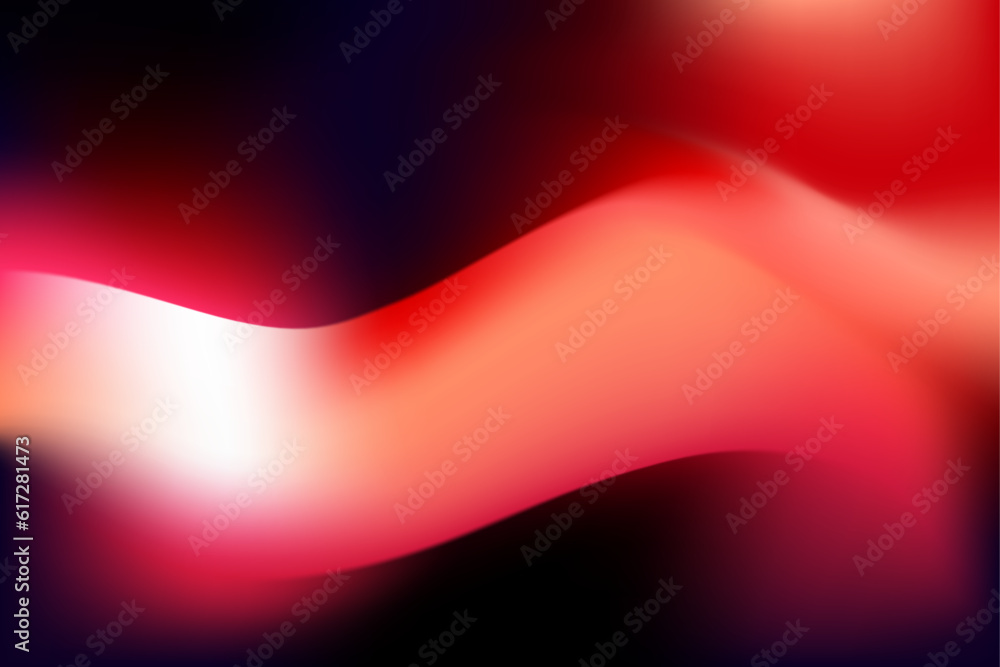 Gradient color Flow curve Background Red color Stock Vector | Adobe Stock