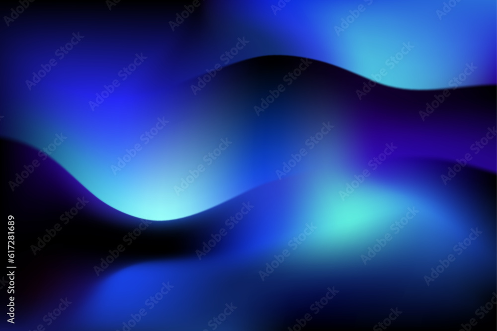 Gradient color Flow curve Background Blue Green color Stock Vector | Adobe Stock