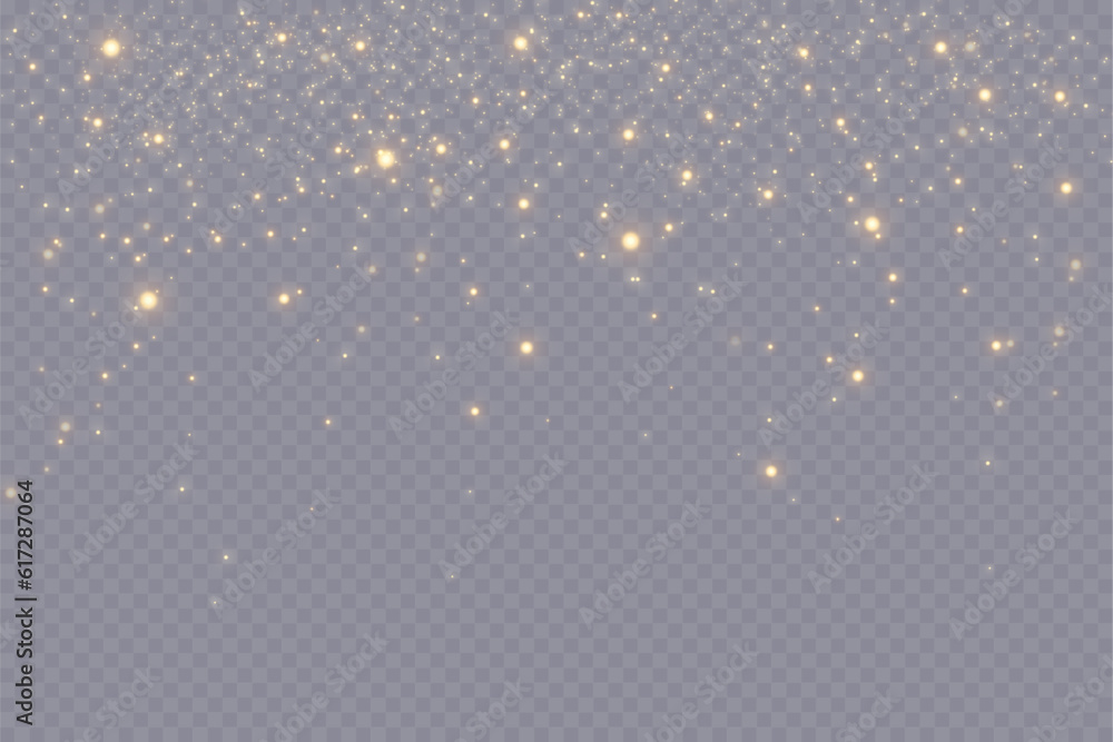 Light effect. Background of sparkling particles. Glittering elements on ...