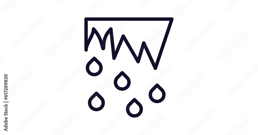 thaw icon. Thin line thaw icon from weather collection. Outline vector ...