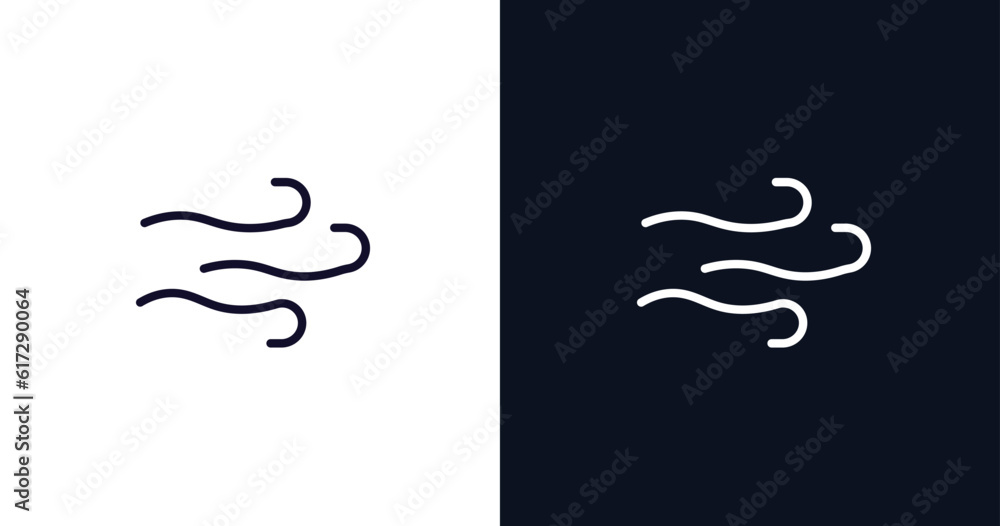 breeze icon. Thin line breeze icon from weather collection. Outline ...