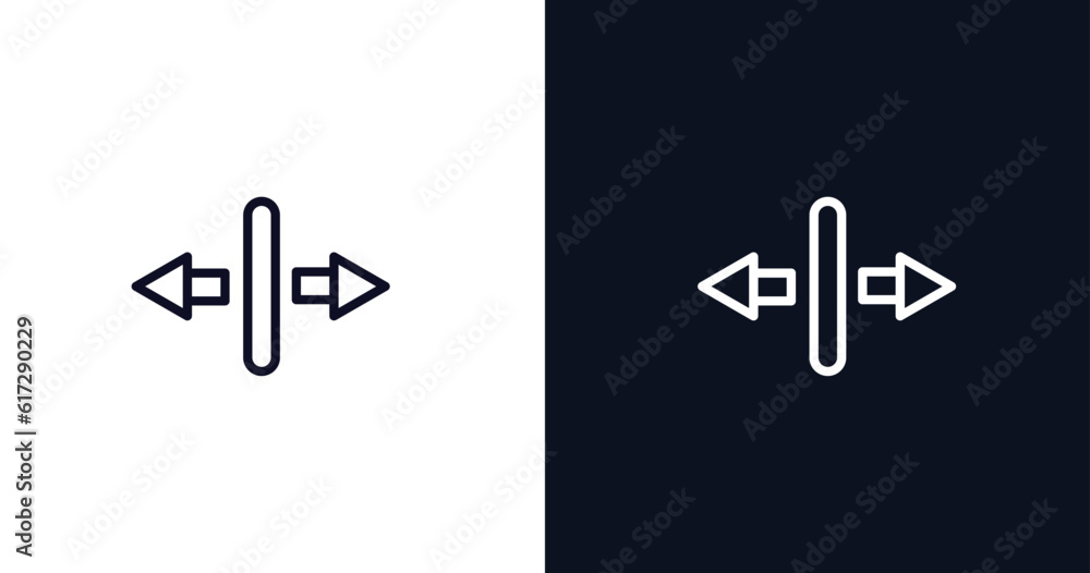 increasing icon. Thin line increasing icon from user interface ...