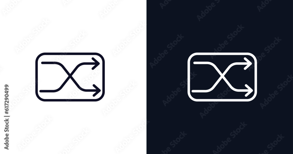 crossover icon. Thin line crossover icon from user interface collection ...