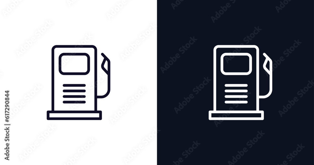 gasoline sign icon. Thin line gasoline sign icon from traffic signs ...