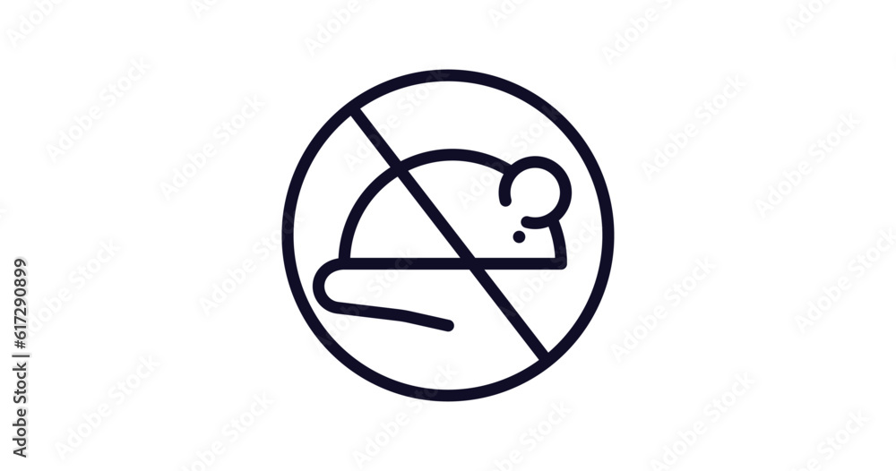 no rodents icon. Thin line no rodents icon from traffic signs ...