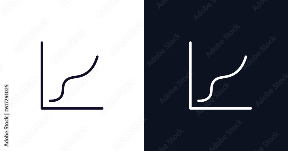 curves icon. Thin line curves icon from traffic signs collection ...