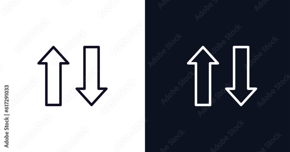 two ways icon. Thin line two ways icon from traffic signs collection ...