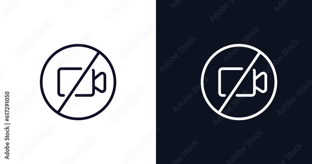 no video icon. Thin line no video icon from traffic signs collection ...